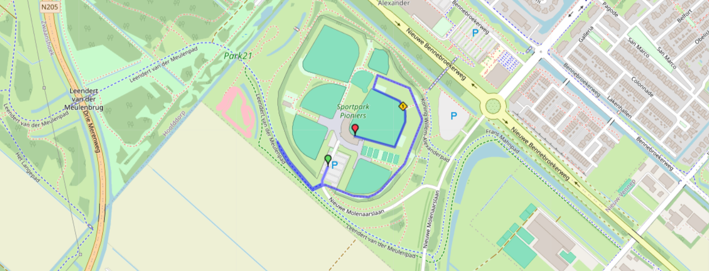 Afstanden – Sportpark 21 Run